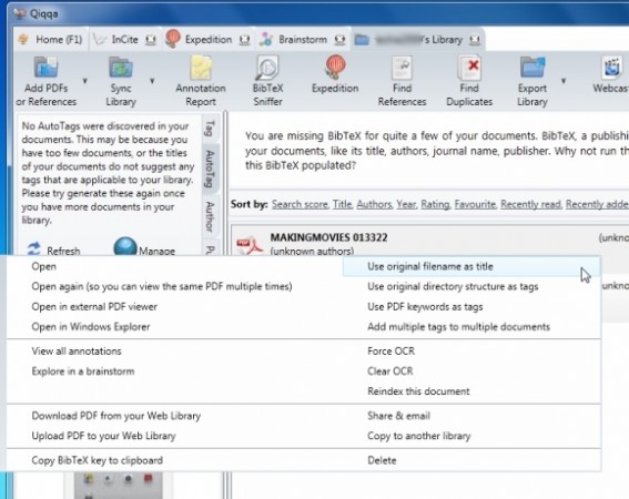 Qiqqa : 클라우드로 관리 및 백업 PDF 문서