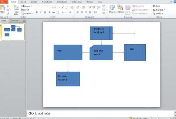 Cara terbaik untuk Membuat Flow Chart di PowerPoint 2010