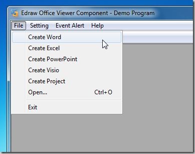 를 Edraw 오피스 뷰어 : 사용자 지정 양식 또는 웹 페이지에서 호스트 MS Office 문서