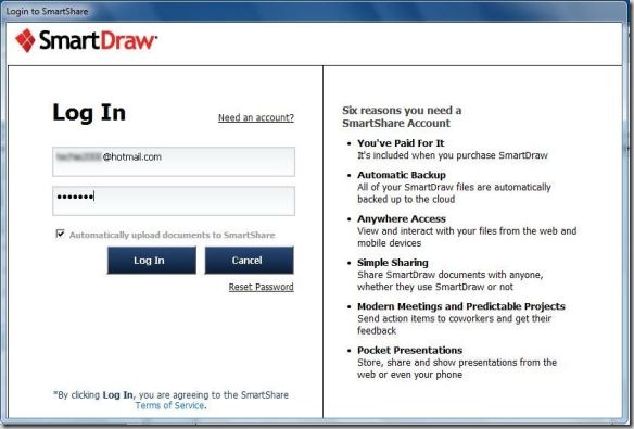 SmartDraw에 2013 클라우드 공유 기능 호출 SmartShare으로 출시