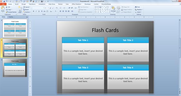 Cr ation D un Mod le Flash Card PowerPoint Simple