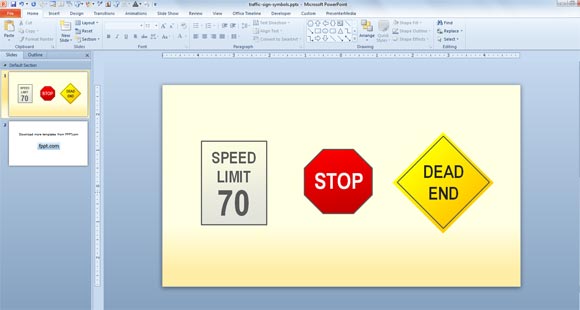 Free Traffic Sign Simbol untuk Presentasi PowerPoint