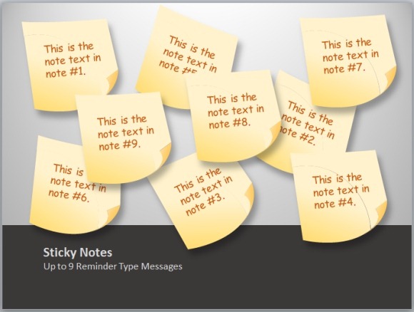 Animasi Sticky Notes Template Toolkit Untuk PowerPoint