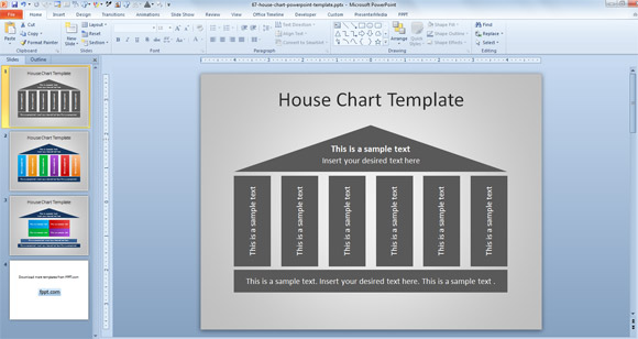 Gratis House Chart Template untuk PowerPoint