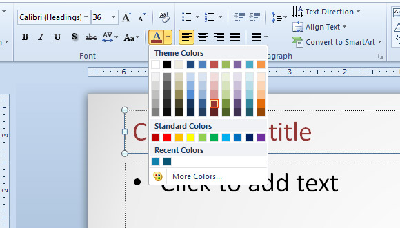 Come Modificare Predefinito Colore Carattere In Una Presentazione Di 