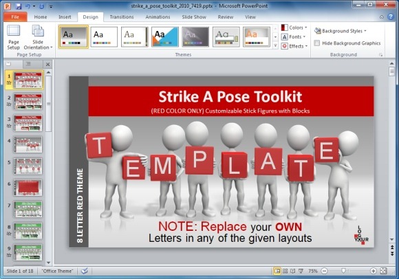 Widescreen Komunikasi Powerpoint Template Dengan Animasi - Riset