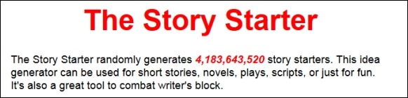 TheStoryStarter.com: เครื่องมือฟรีเรื่อง Starter รุ่นสำหรับนักเขียน