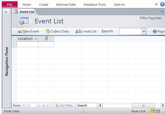 Plantilla de Gestión de Eventos Para Microsoft Access