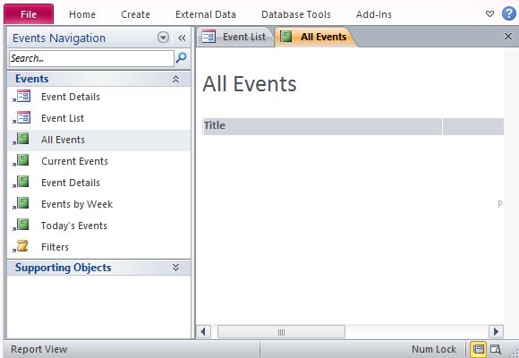 Plantilla de Gestión de Eventos Para Microsoft Access