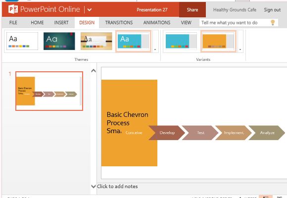 Processus SmartArt flux Modèle Schéma Pour PowerPoint en ligne
