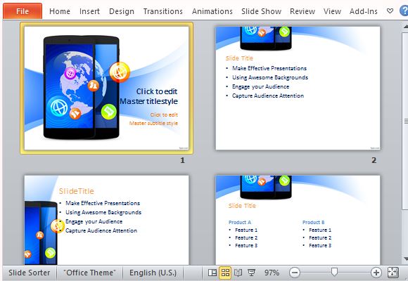 Terbaik gratis Teknologi PowerPoint Template