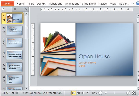 Kelas Open House Presentation Template Untuk PowerPoint