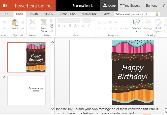 Plantilla de la tarjeta de cumpleaños de los niños Para PowerPoint