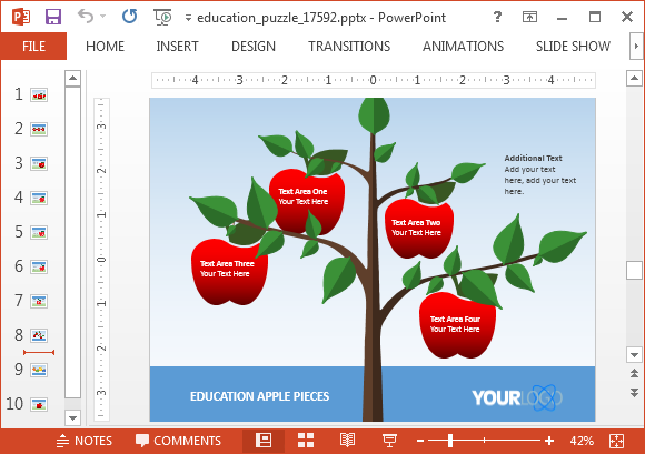 การศึกษาเคลื่อนไหวแม่แบบ PowerPoint ปริศนา