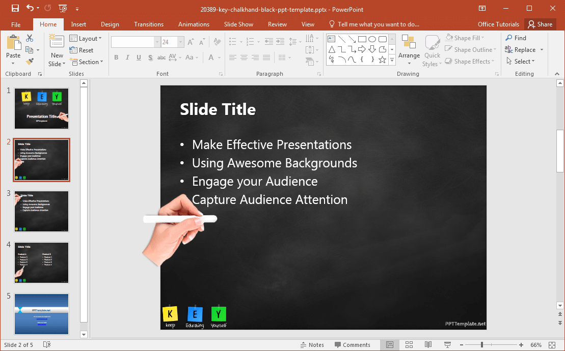 Mantener libre de educarse plantilla de PowerPoint