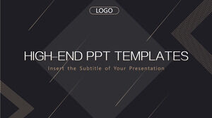 Templat PowerPoint Bisnis Emas Hitam Yang Indah PowerPoint Template ...