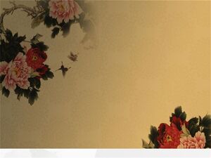 Latar belakang PowerPoint peony PowerPoint Template Free Download