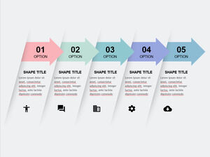 Modelli PowerPoint passo-passo con freccia orizzontale PowerPoint ...