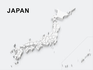 3D-日本地図-PowerPoint-テンプレートPowerPointテンプレート無料ダウンロード