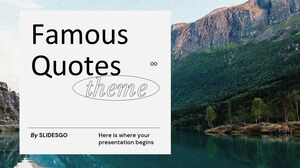 유명한 따옴표 테마파워 포인트 템플릿 무료 다운로드