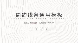 Unduh template PPT bisnis universal dengan latar belakang garis ...