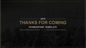 Template PPT klasik hitam PowerPoint Template Free Download