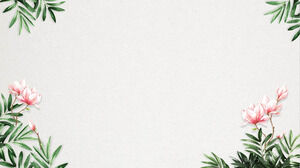 Imagini de fundal PPT cu cinci frunze și flori verzi Șabloane ...