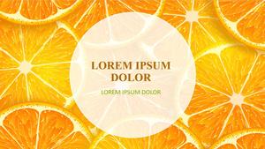 Irisan jeruk template PPT buah jeruk PowerPoint Template Free Download